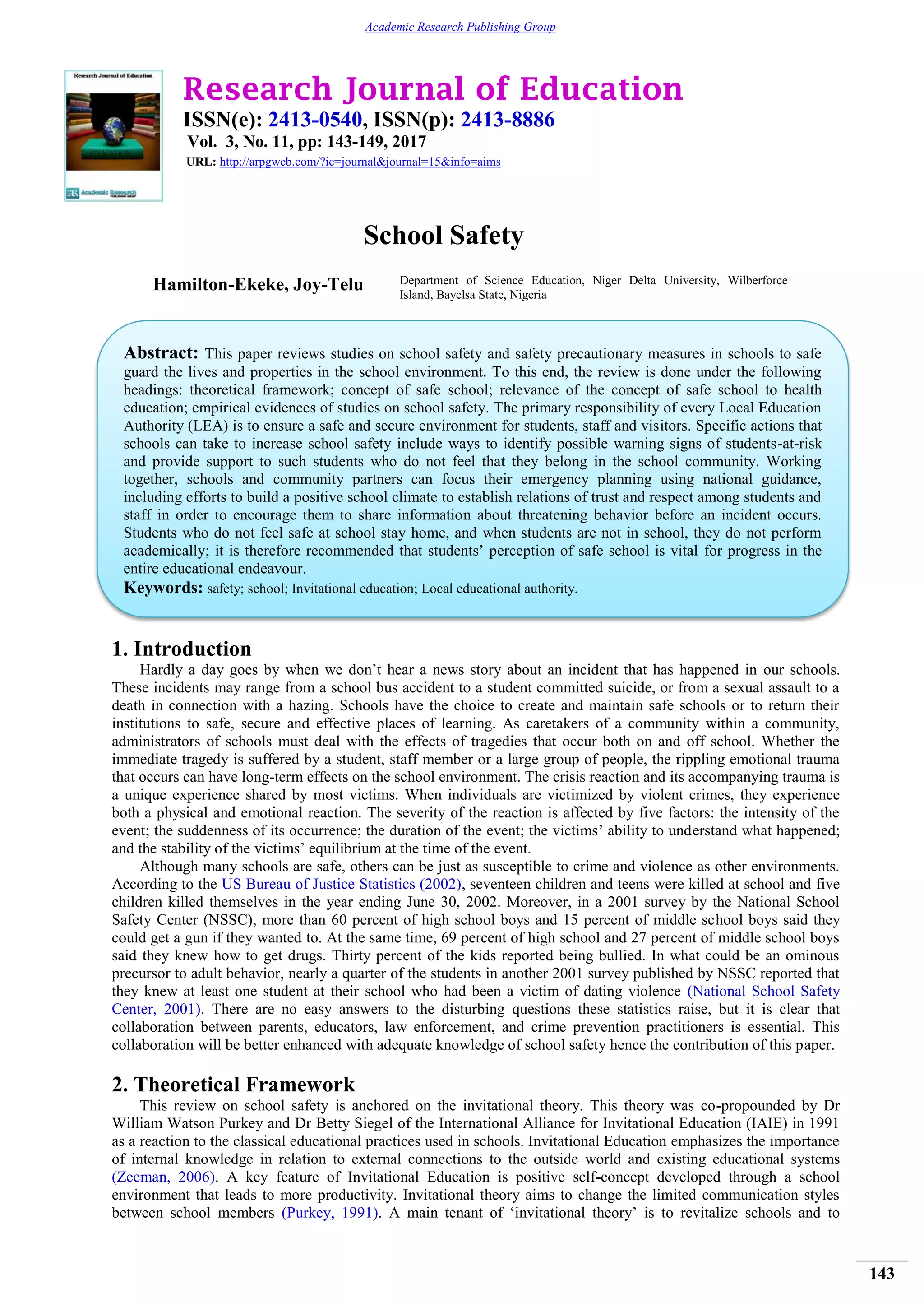 School Safety | PDF