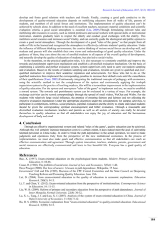 Research on Strategies of Exam-Oriented Education Turning to Quality ...