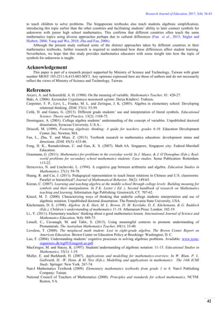 Comparing Elementary Mathematics Textbooks? Introduction of Symbols for Algebraic Unknowns in ...