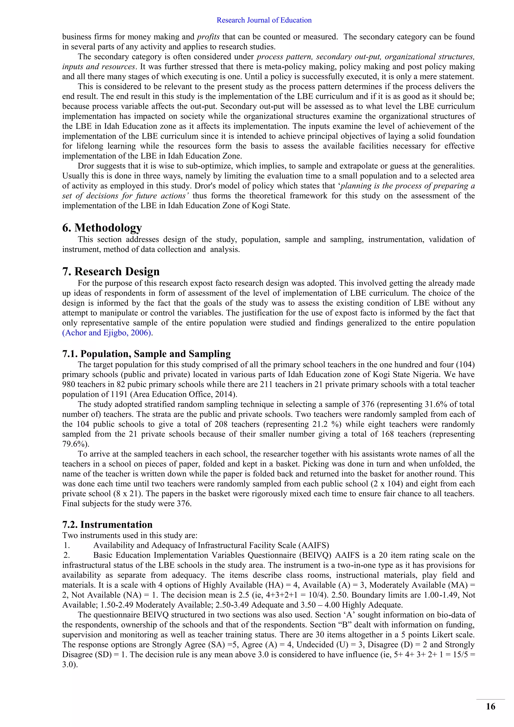 How do Teacher Preparation and Infrastructural Facilities Impact on The Implementation of Lower ...