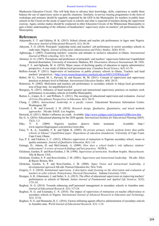 Teacher Job Performance: The Role of Headteachers’ Supervisory Styles ...