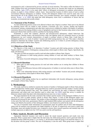 Open Access Location of Mothers and Child Rearing Practices as a ...