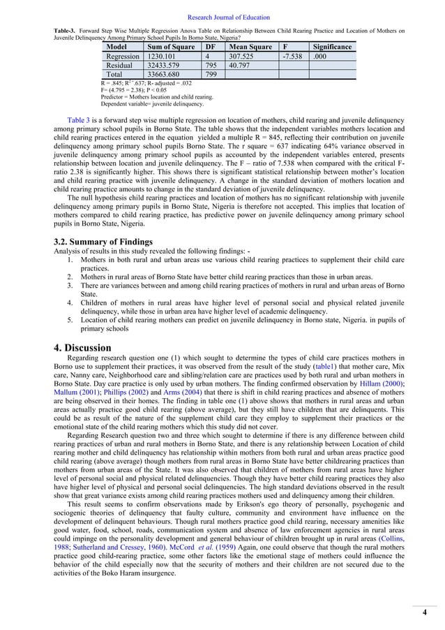 Open Access Location of Mothers and Child Rearing Practices as a ...