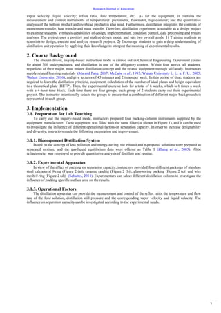 Student-led Inquiry Learning Ability Training - Taking Distillation ...