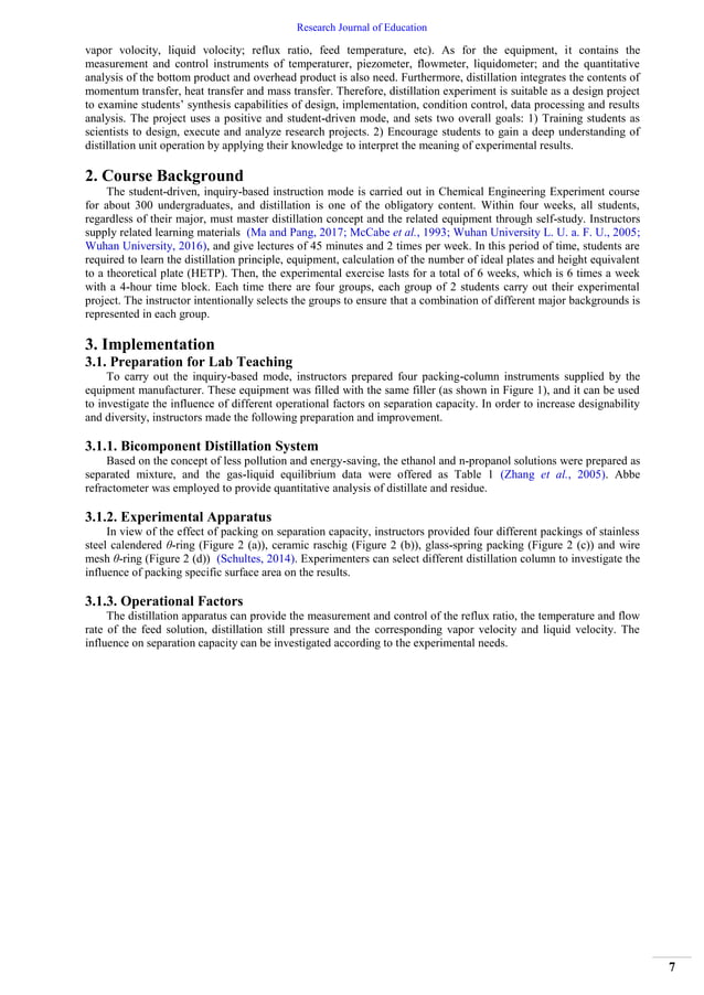Student-led Inquiry Learning Ability Training - Taking Distillation ...