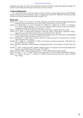 Student-led Inquiry Learning Ability Training - Taking Distillation ...