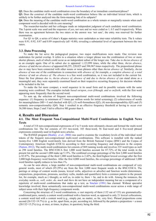 Establishment of a List of Non-Compositional Multi-Word Combinations for English for Journalism ...