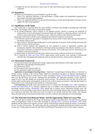 Improvisation of Teacher-Made Instructional Media and Students ...