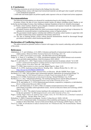 Improvisation of Teacher-Made Instructional Media and Students ...