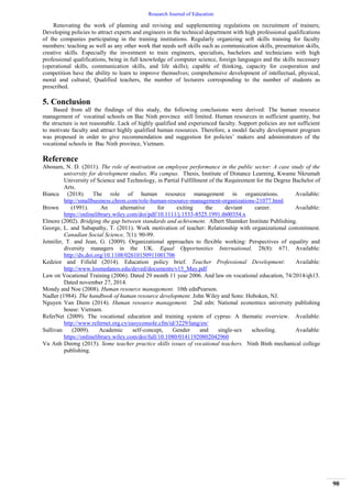 Human Resource Management for Vocational Schools at Bac Ninh Province ...