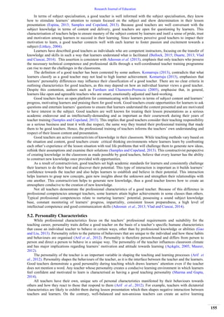 The Three Characteristics of an Effective Teacher | PDF