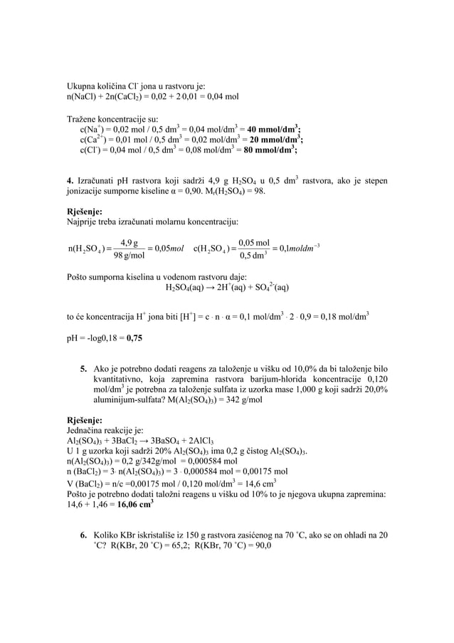 Rjesenja hemija ii razred | PDF