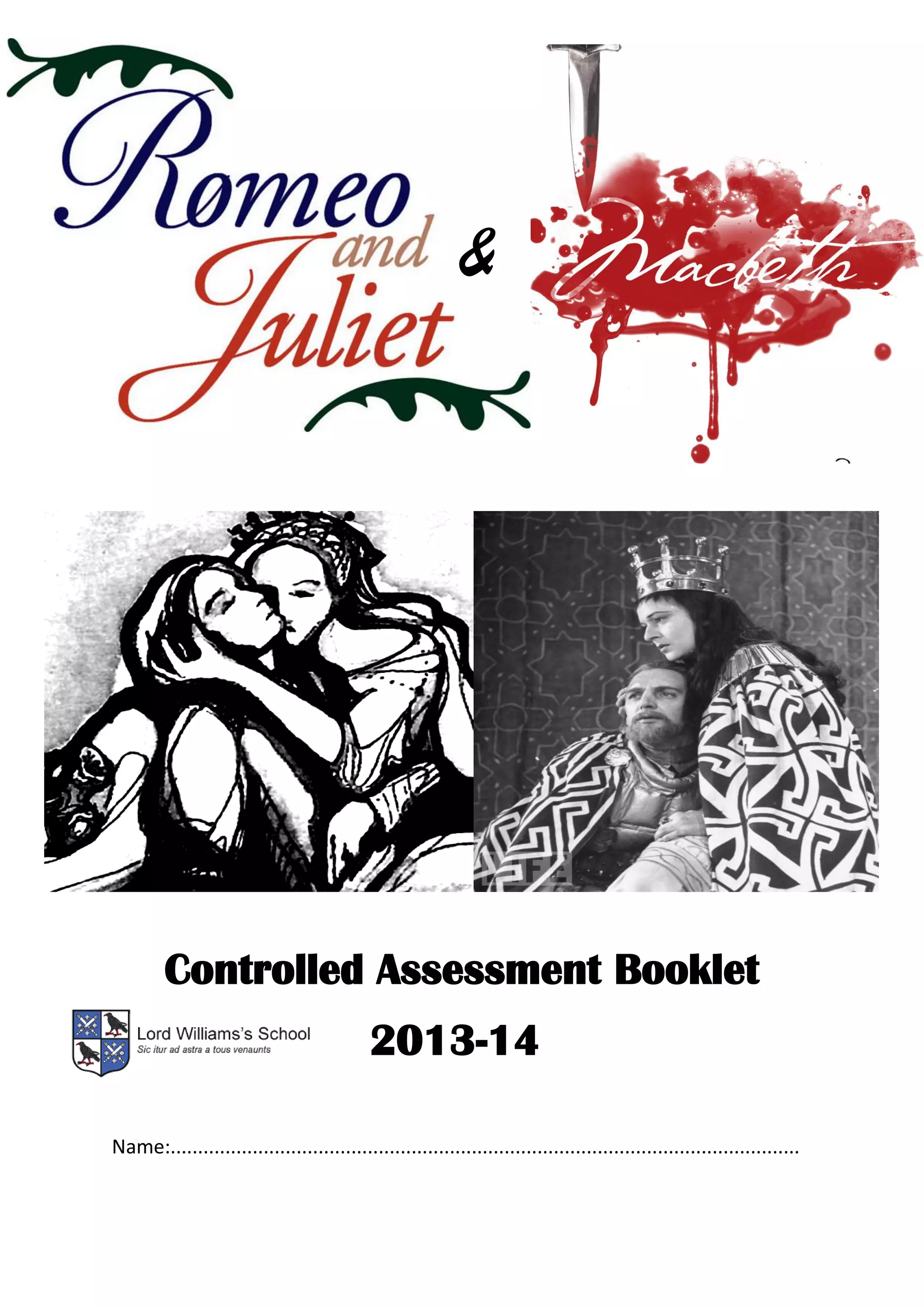Romeo and Juliet & Macbeth Study booklet 2013 | PDF