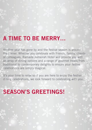 Festive Season Offers at Ramada Jumeirah Hotel | PDF