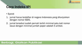 Indeksasi Jurnal | PDF