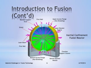 Material Challenges in Fusion Technology | PPTX