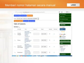 MANAJEMEN ARTIKEL DAN TEMPLATE PADA OJS 2.X | PDF