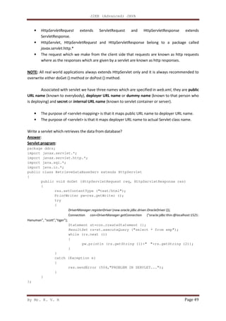 Advance java kvr -satya | PDF