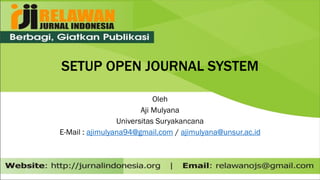 Setup Open Journal System | PPT