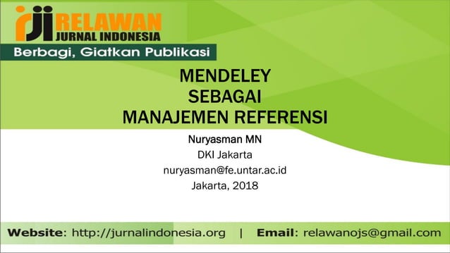 MENDELEY SEBAGAI MANAJEMEN REFERENSI | PDF