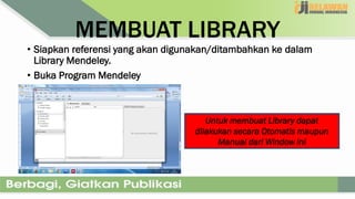 MENDELEY SEBAGAI MANAJEMEN REFERENSI | PDF