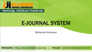 Pengenalan Menu pada Open Journal System | PDF