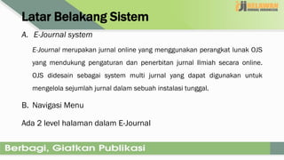 Pengenalan Menu pada Open Journal System | PDF