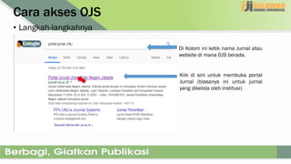 Panduan Publikasi Artikel Ilmiah di OJS 3 | PDF