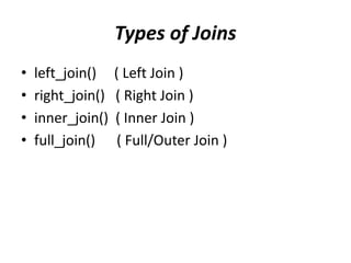 R joins on dataframes | PPTX