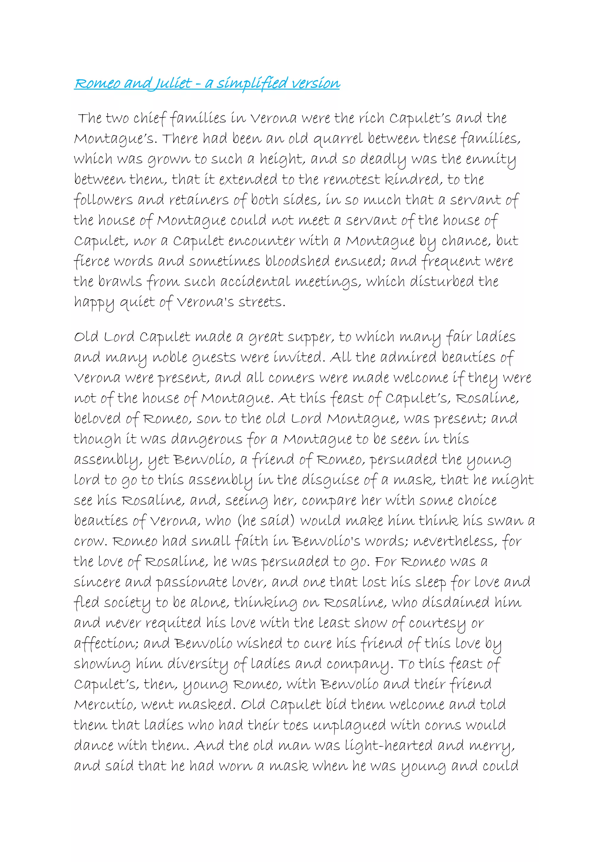 R&j simplified | PDF