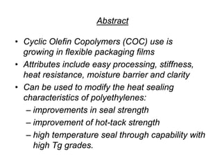 Heat Seal Characteristics of COC/PE Blends | PDF