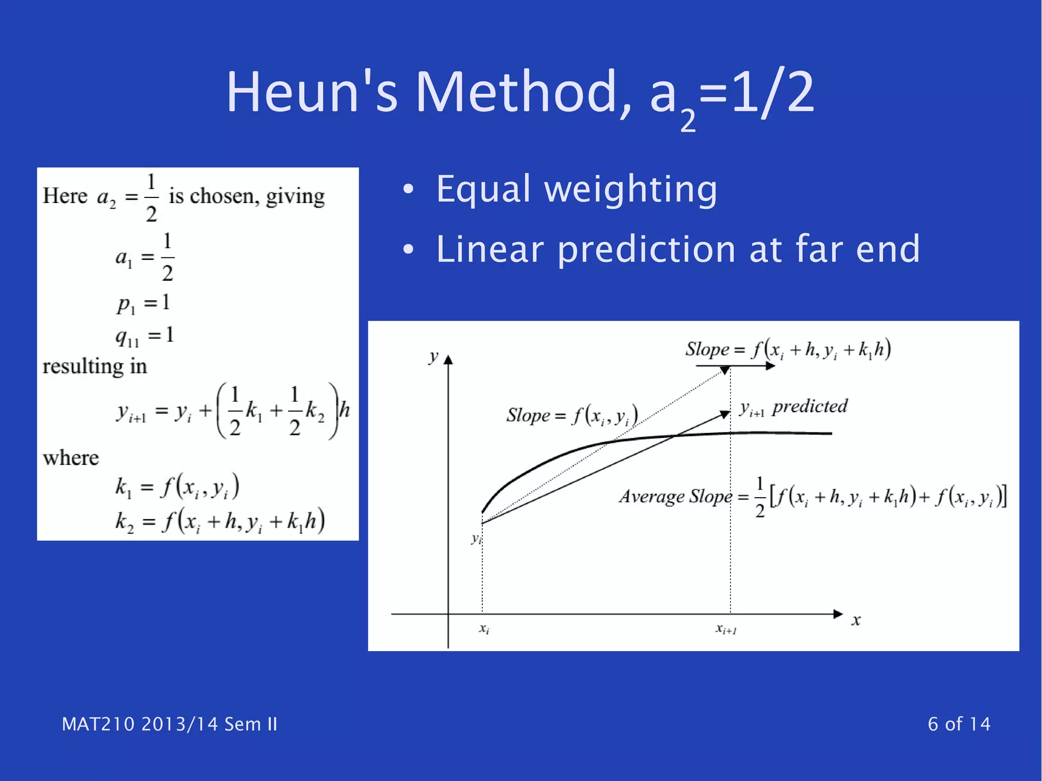 MAT210/DiffEq/Runge-Kutta 2nd Order 2013-14 | PDF