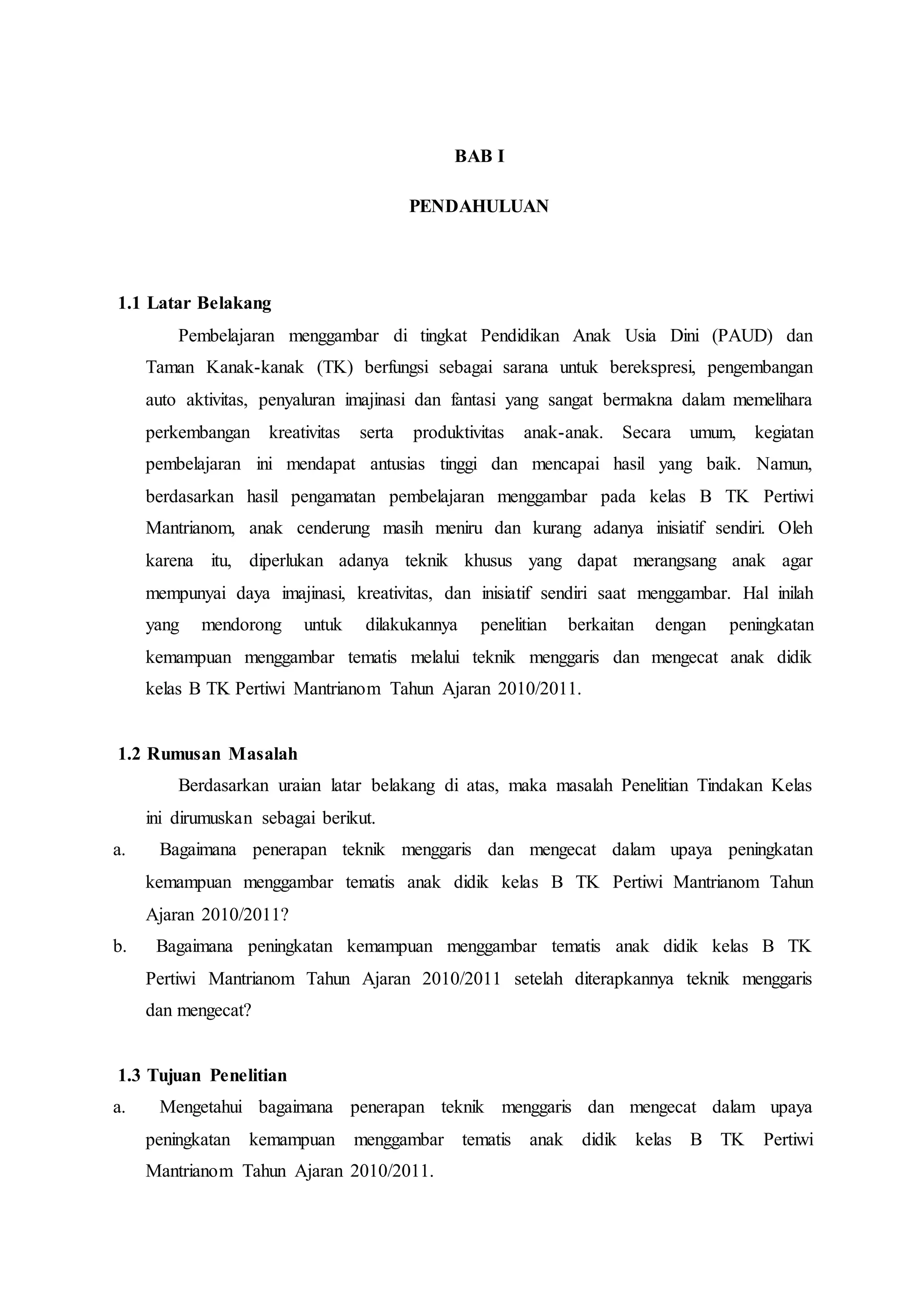 Contoh ptk paud | DOCX