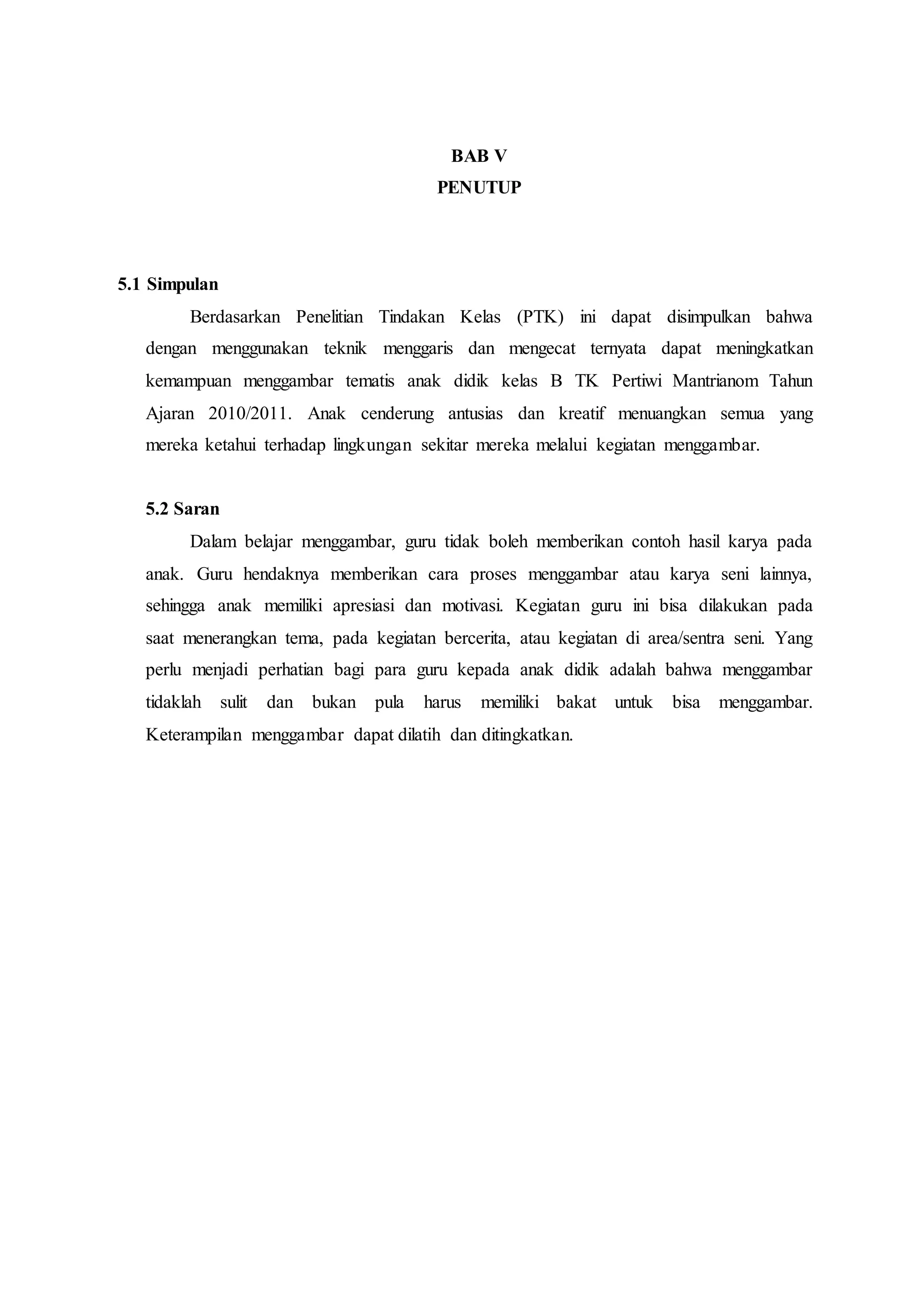 Contoh ptk paud | DOCX
