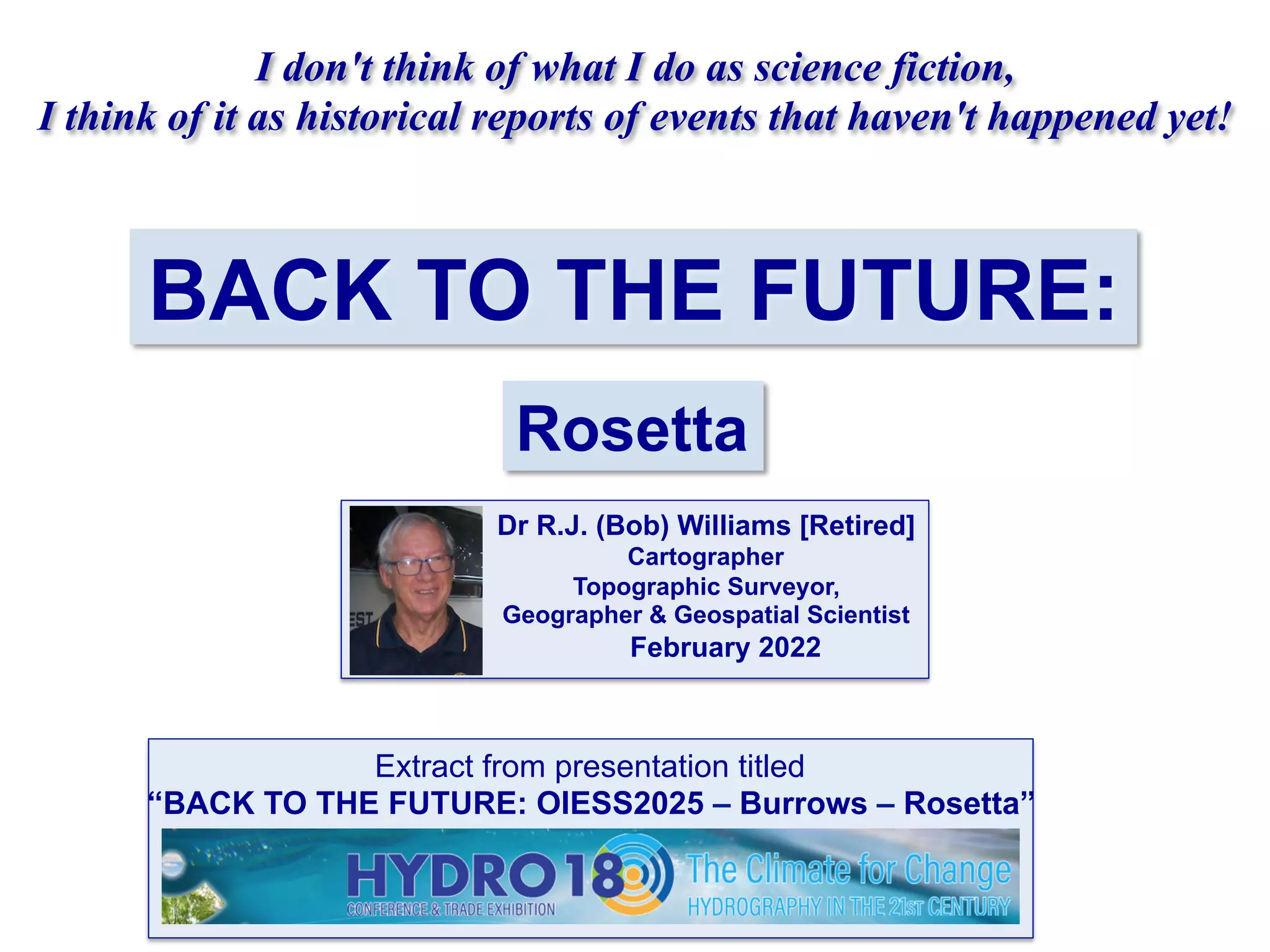 Back to the Future: Rosetta | PPT
