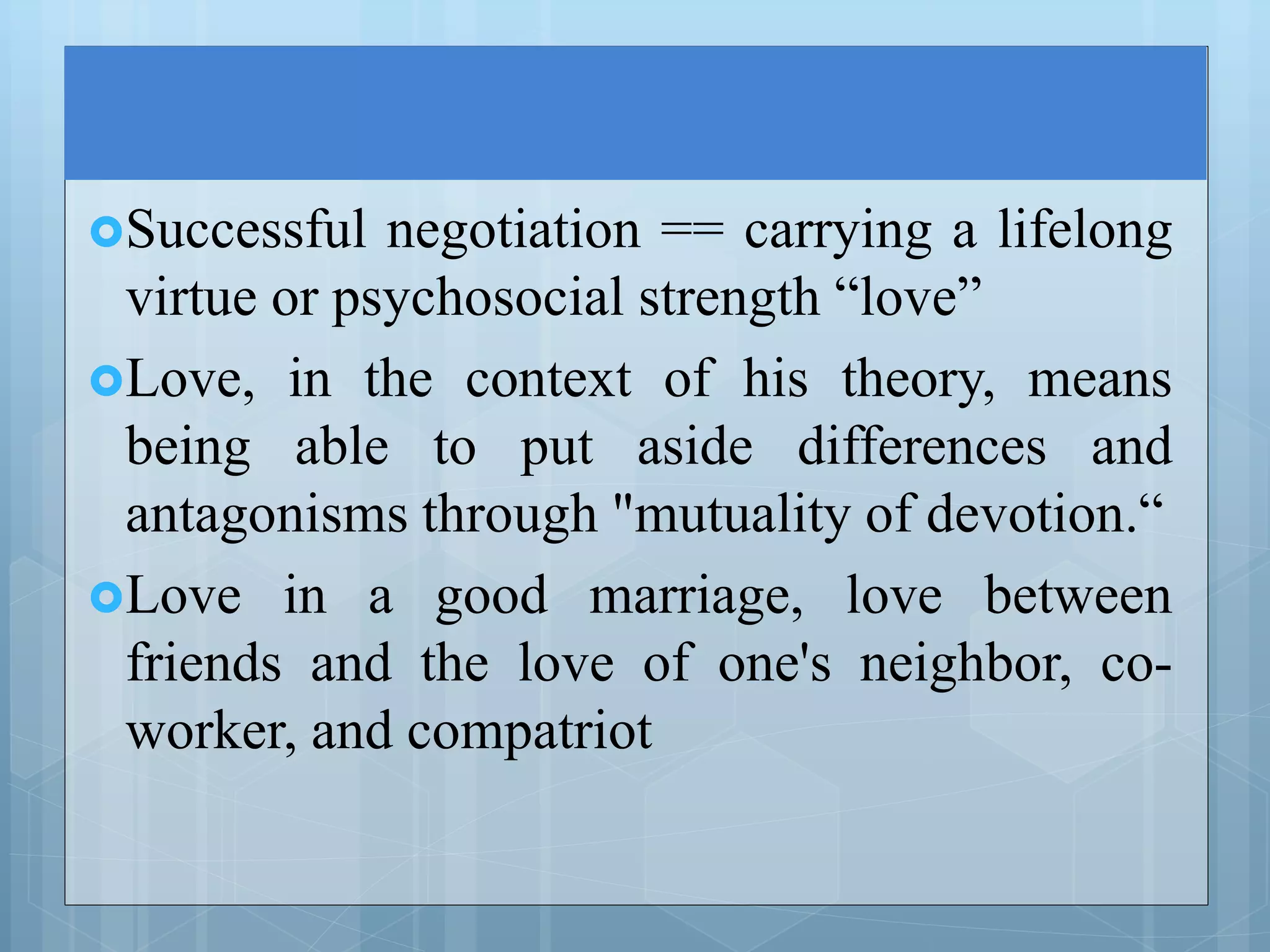 Eric Ericson: Stage theory of development | PPTX