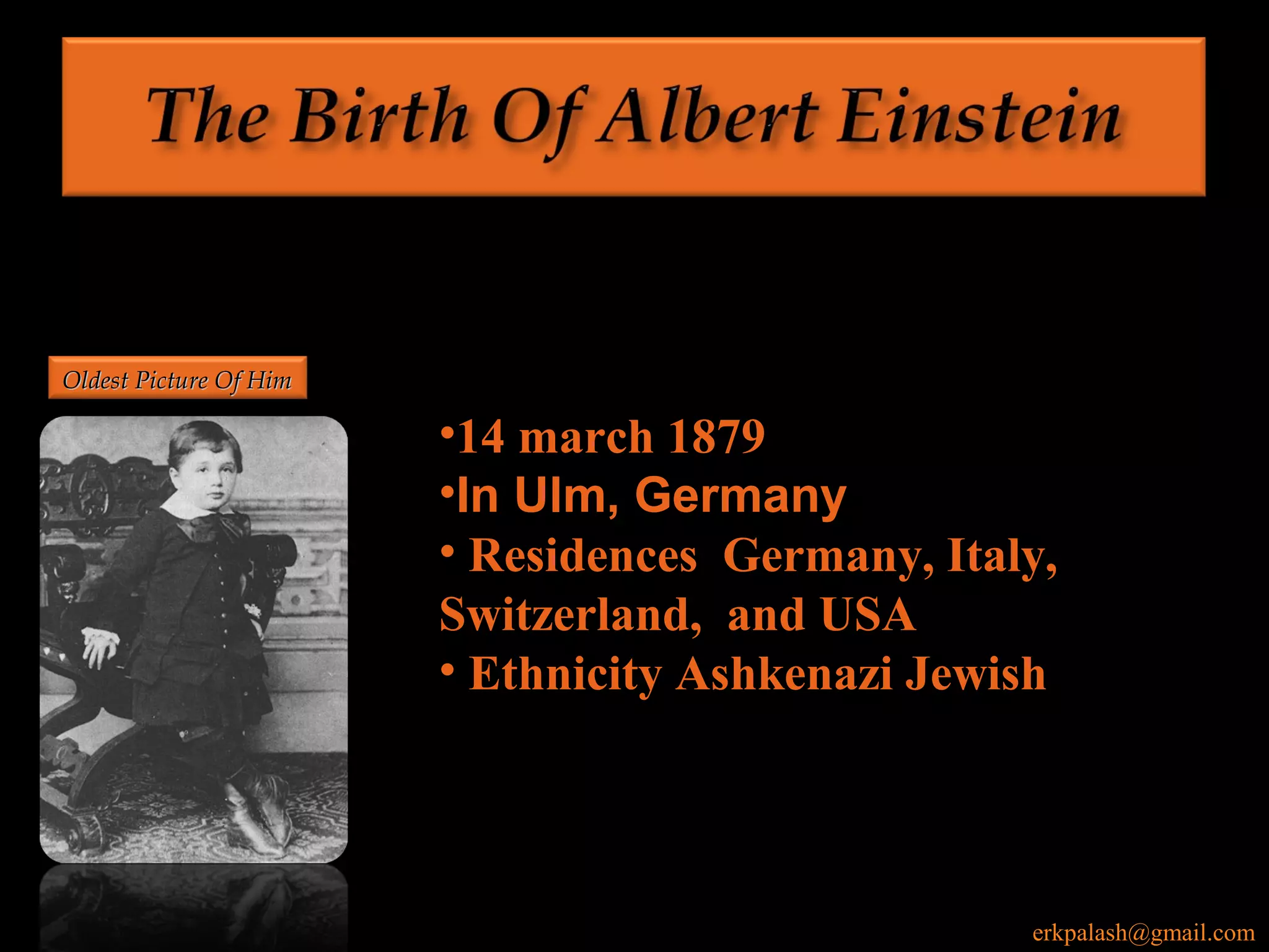 Biography of Albert Einstein | PPT