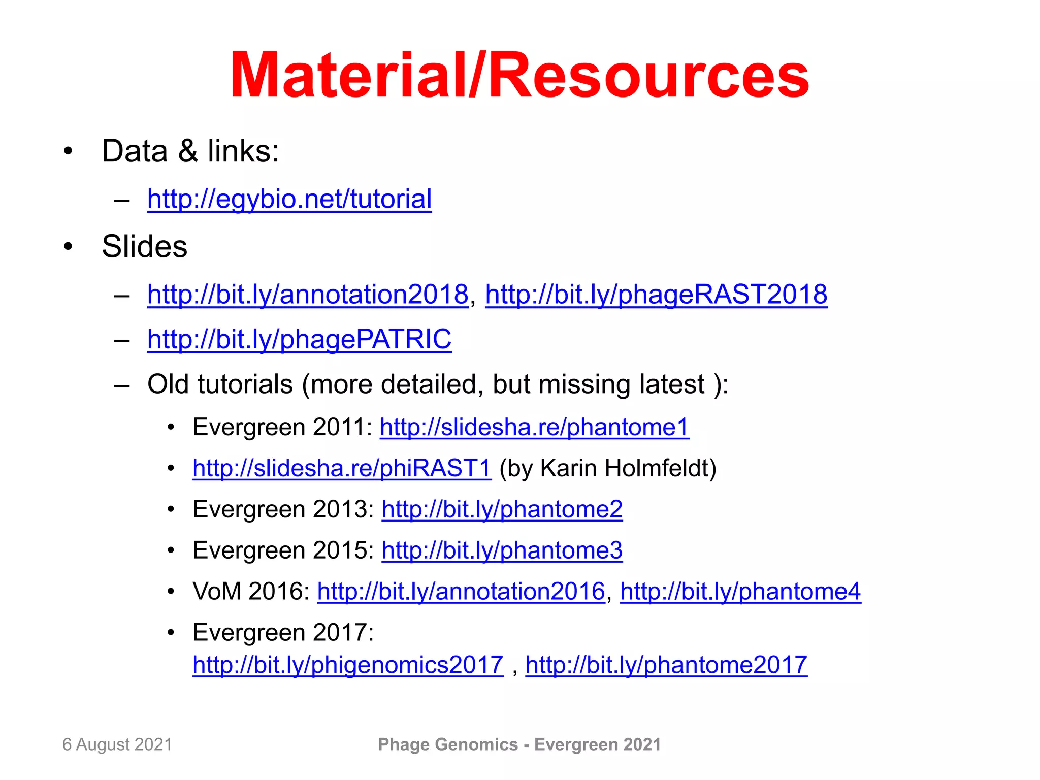From Sequence to Knowledge (Tools for Phage Genome Annotation) | PPT