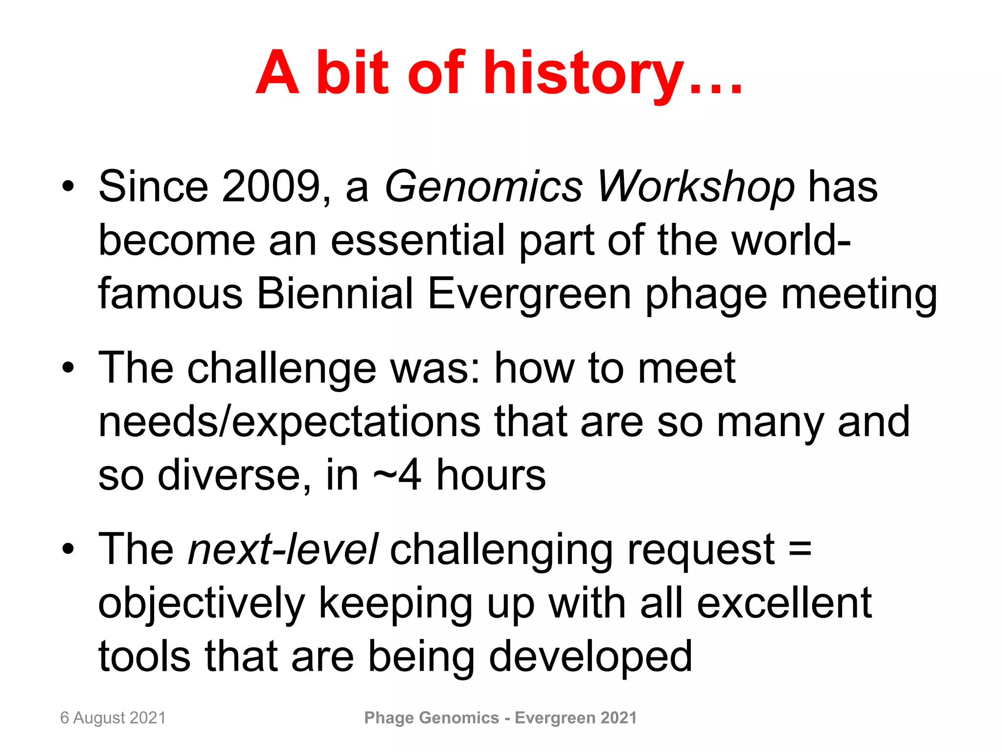 From Sequence to Knowledge (Tools for Phage Genome Annotation) | PPTX