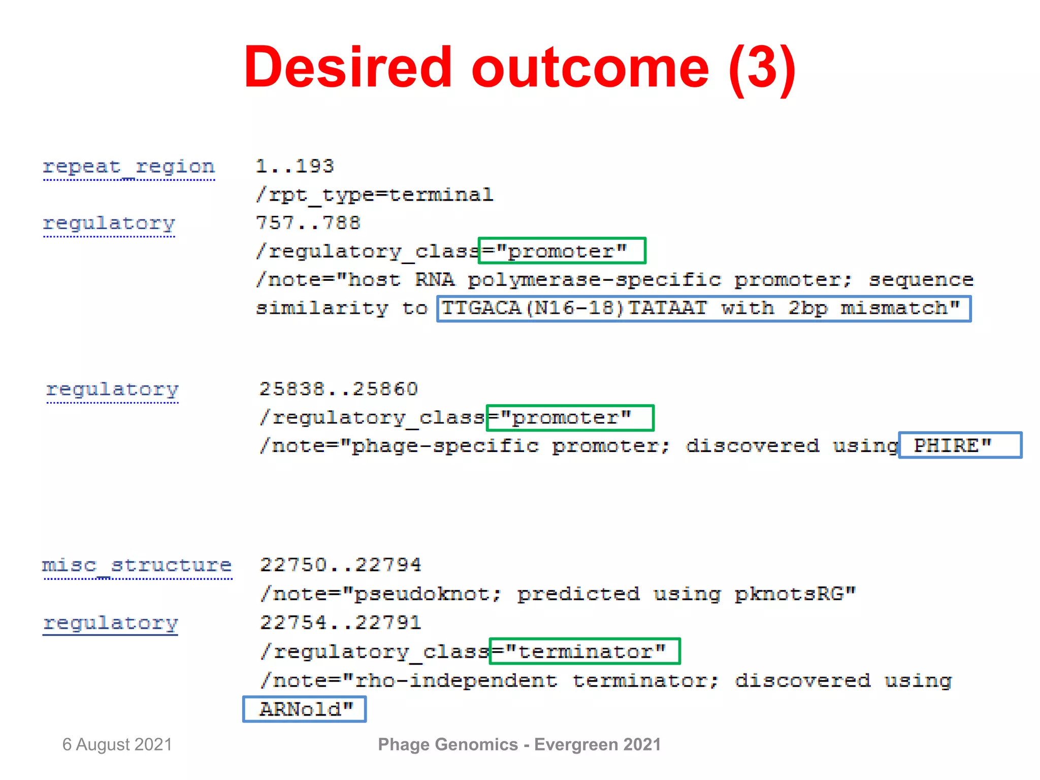 From Sequence to Knowledge (Tools for Phage Genome Annotation) | PPT