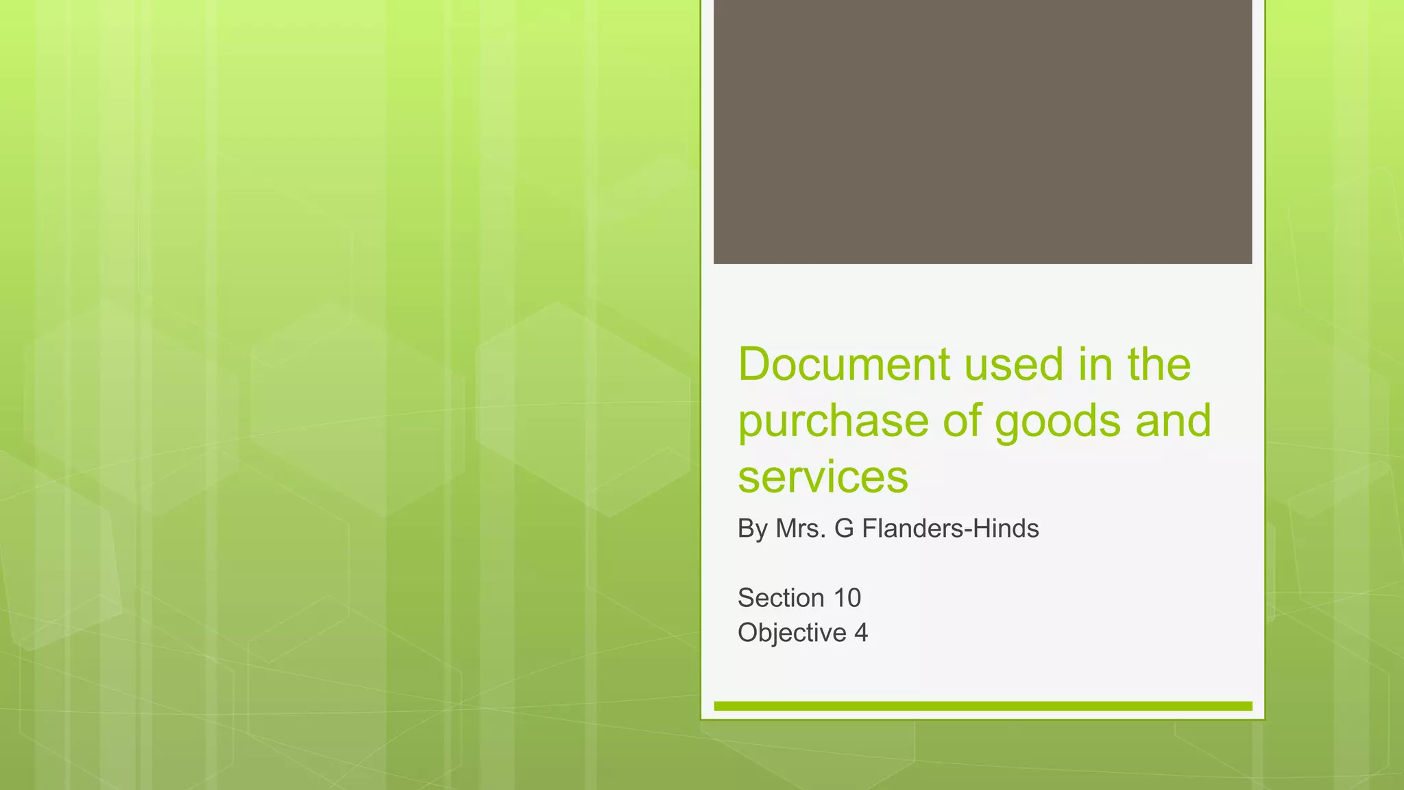 Documents used in procurement and inventory management | PPTX