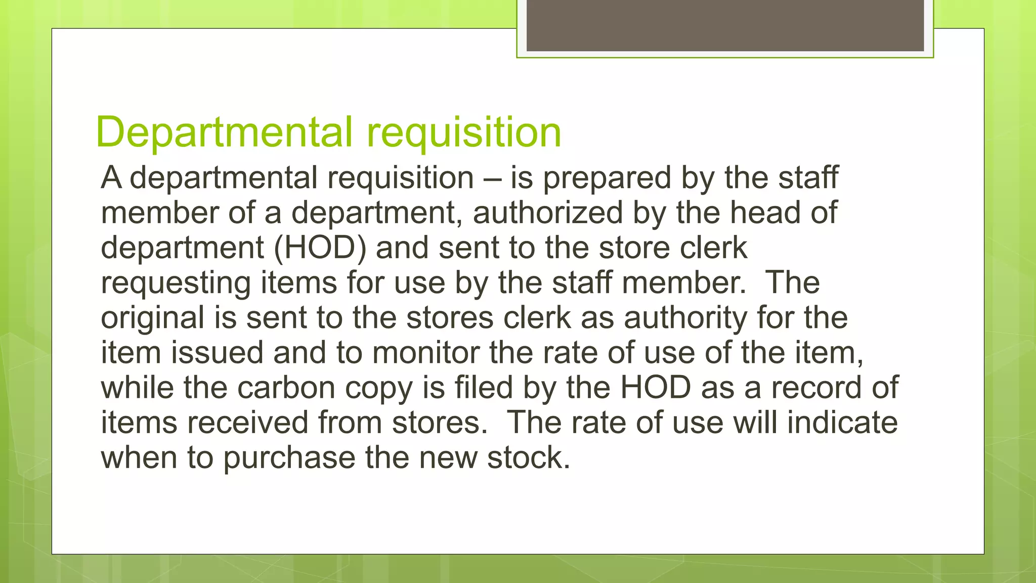 Documents used in procurement and inventory management | PPTX