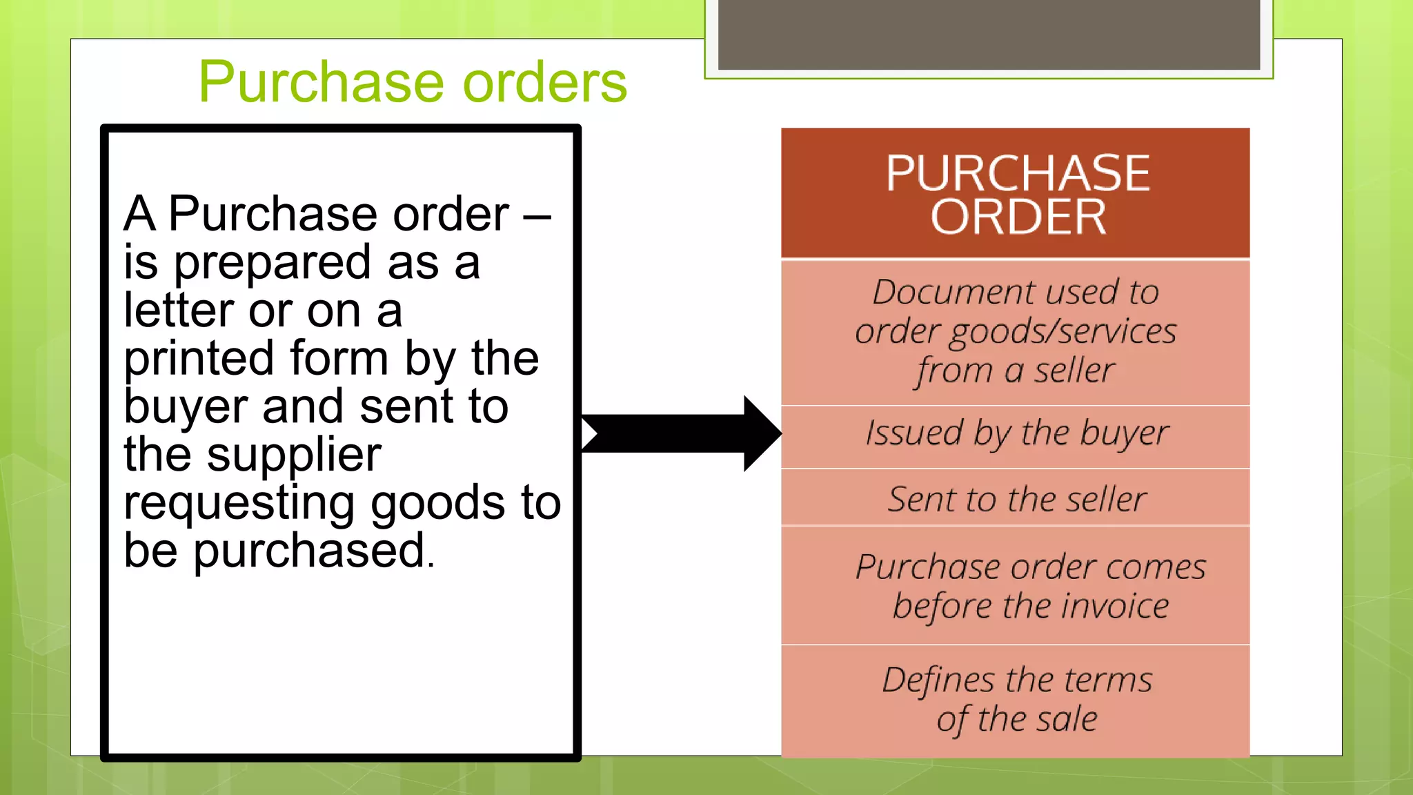 Documents used in procurement and inventory management | PPTX
