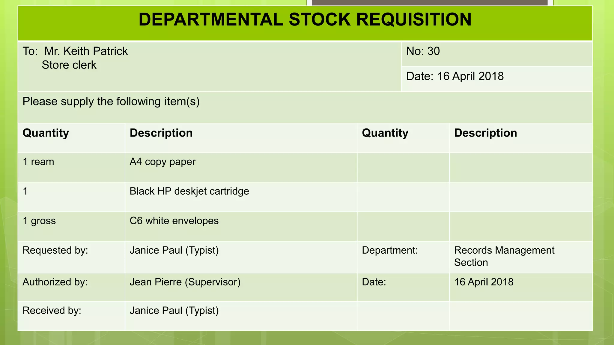 Documents used in procurement and inventory management | PPTX