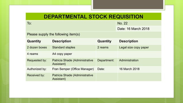 Documents used in procurement and inventory management | PPTX
