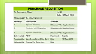 Documents used in procurement and inventory management | PPTX
