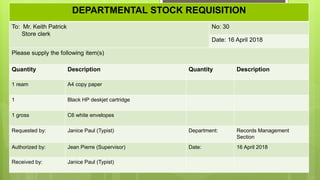 Documents used in procurement and inventory management | PPTX