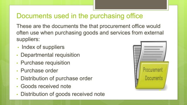 Documents used in procurement and inventory management | PPTX