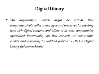 Basic Concepts of Digital Library | PPTX