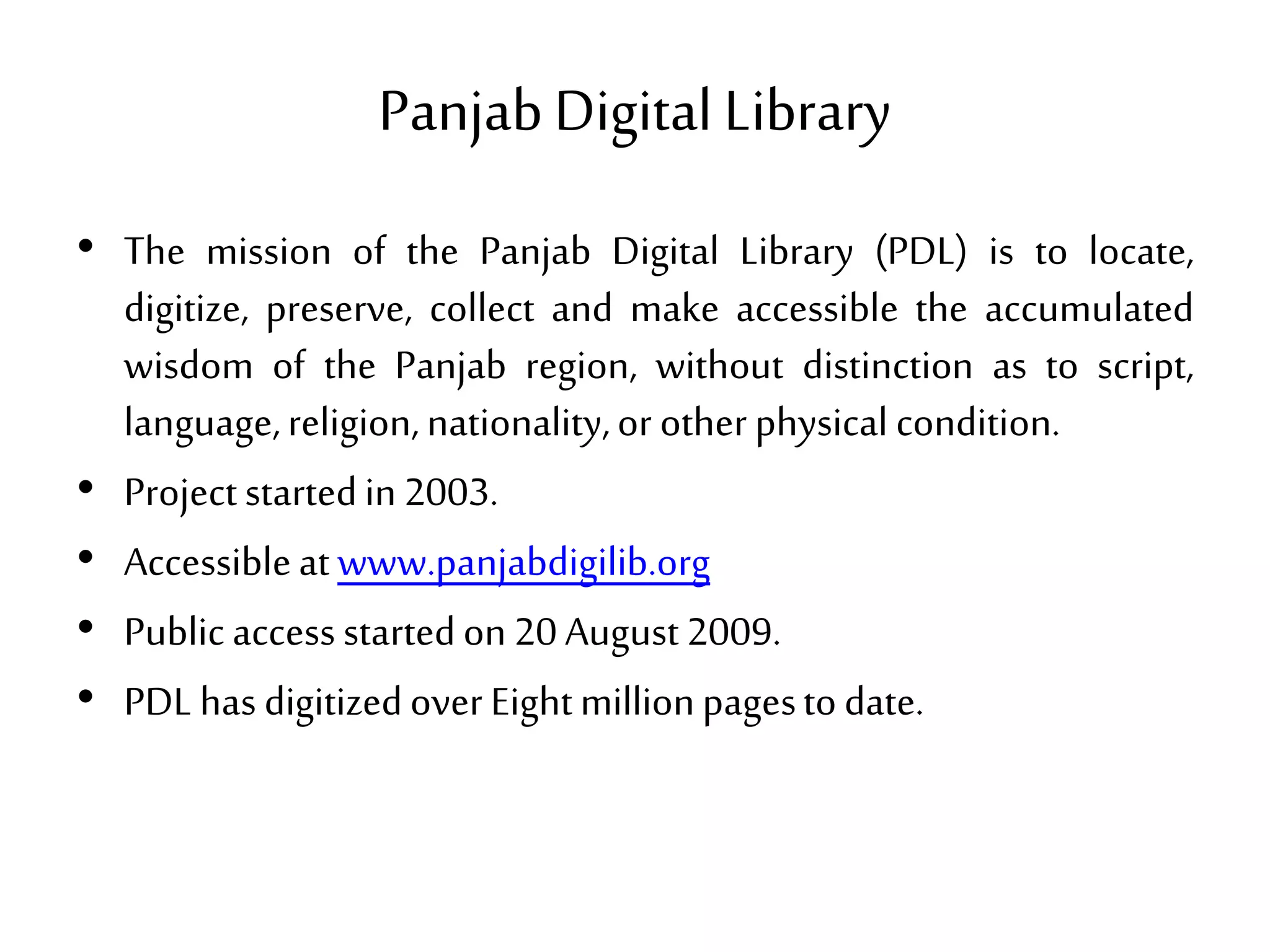 Digital Library Initiatives in India | PPTX